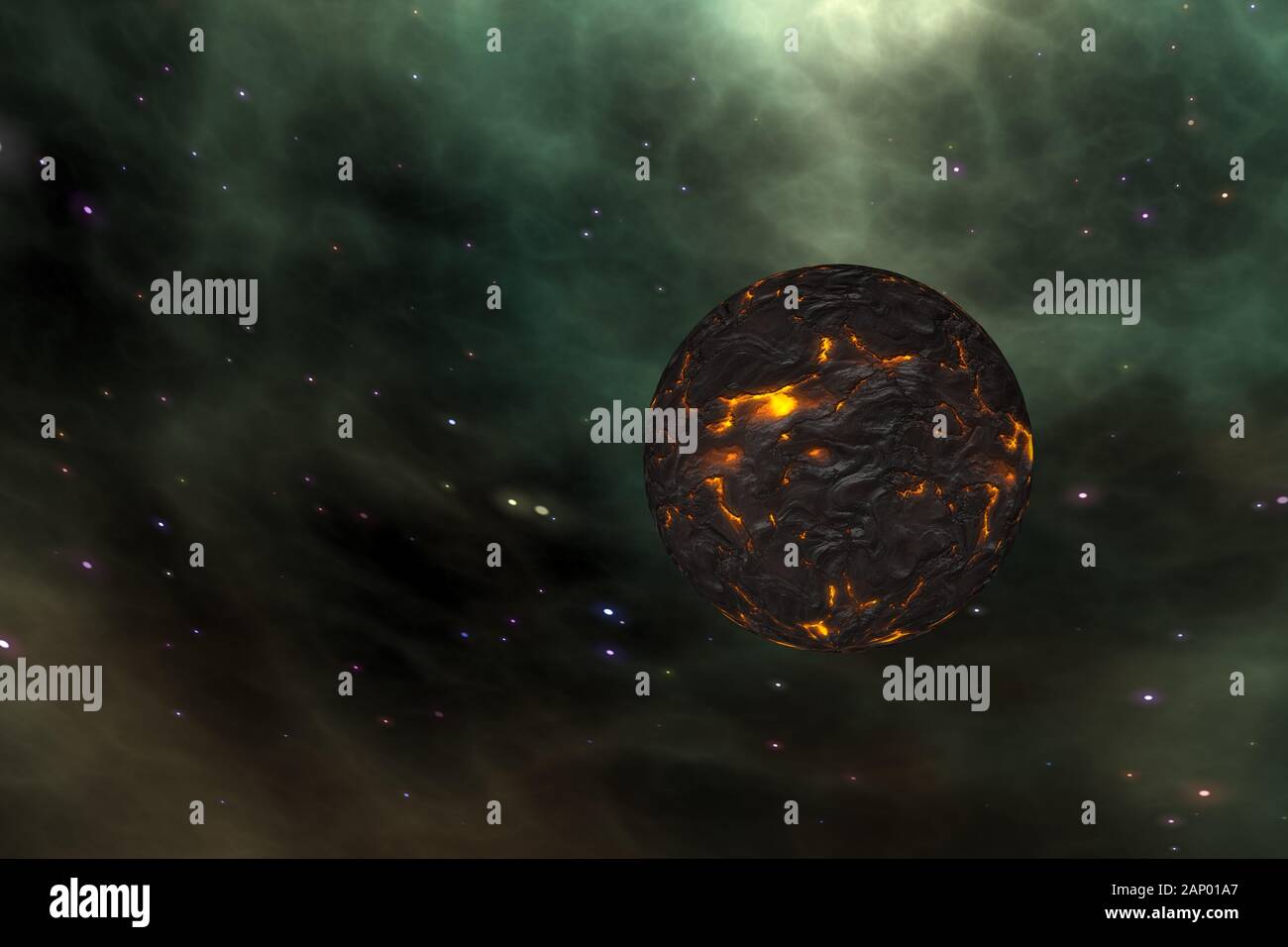 Planet in Outer Space Galaxy 3D Illustration Stock Photo - Alamy