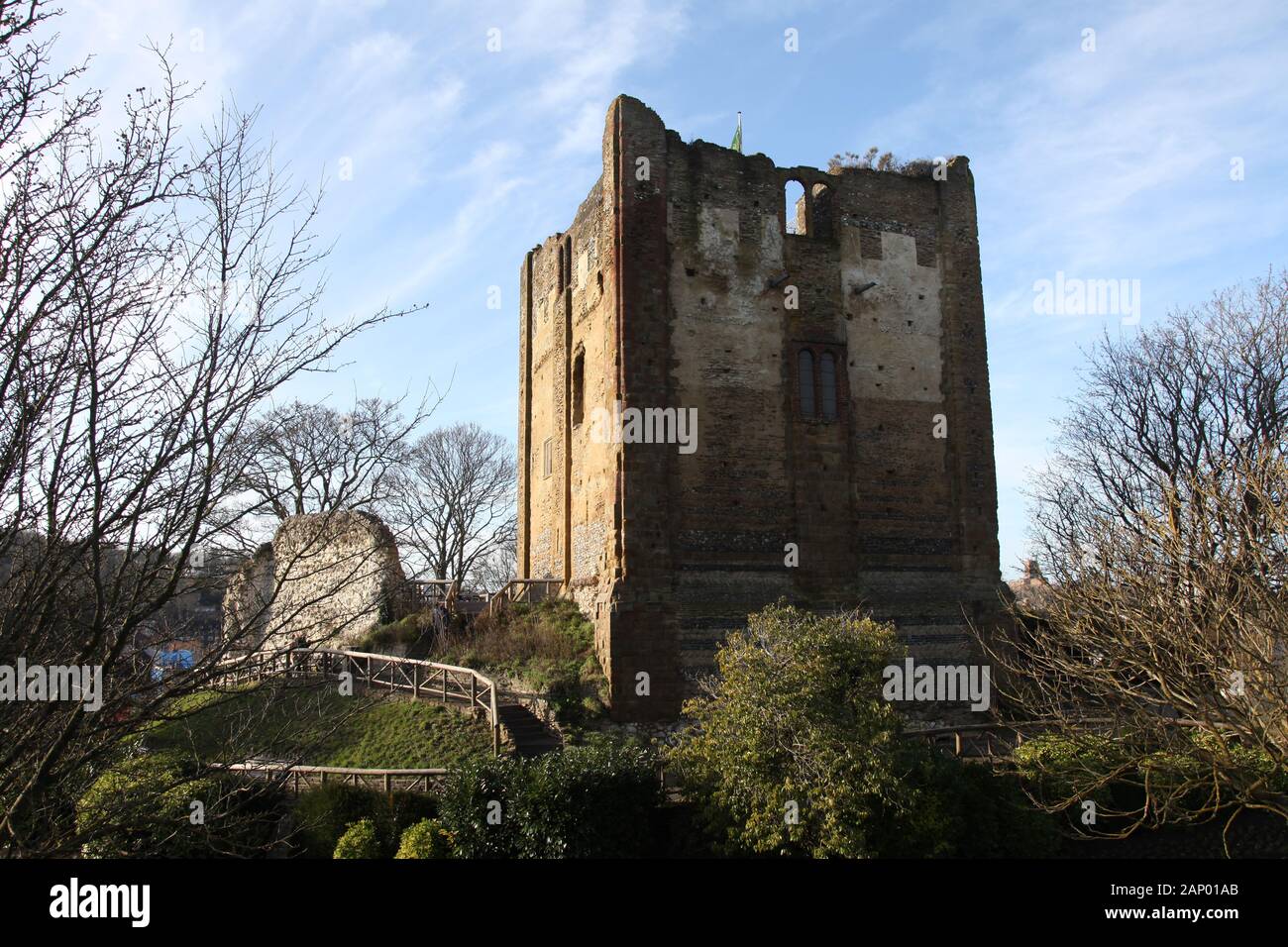 Guildford Castle Ruins, Guildford, Surrey, UK, January 2020 Stock Photo ...