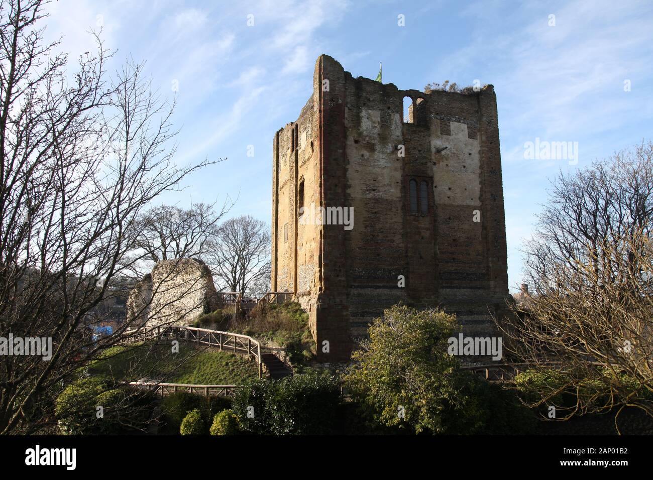 Guildford Castle Ruins, Guildford, Surrey, UK, January 2020 Stock Photo ...
