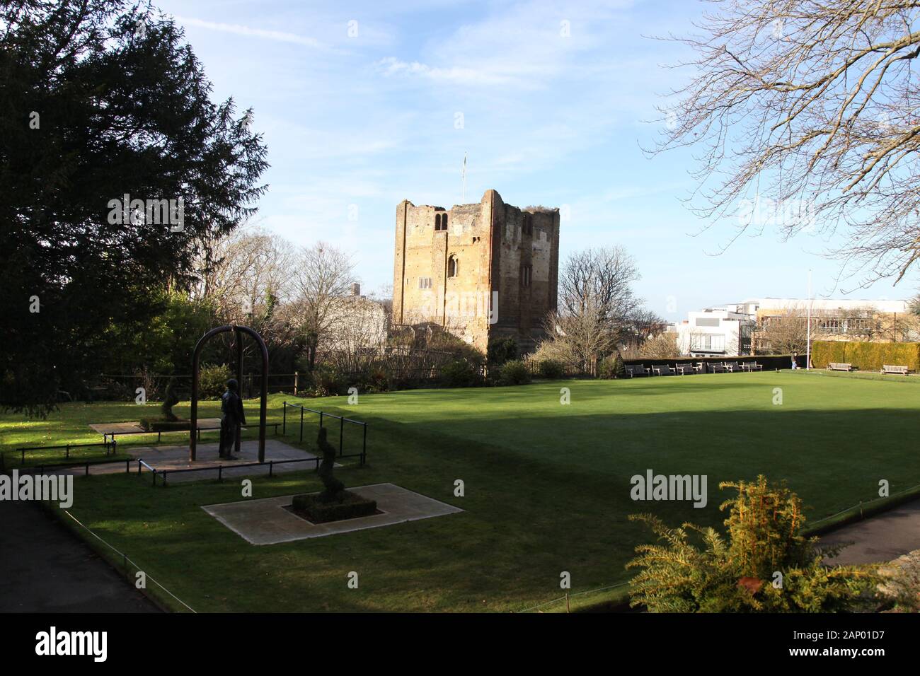 Guildford Castle Ruins, Guildford, Surrey, UK, January 2020 Stock Photo ...