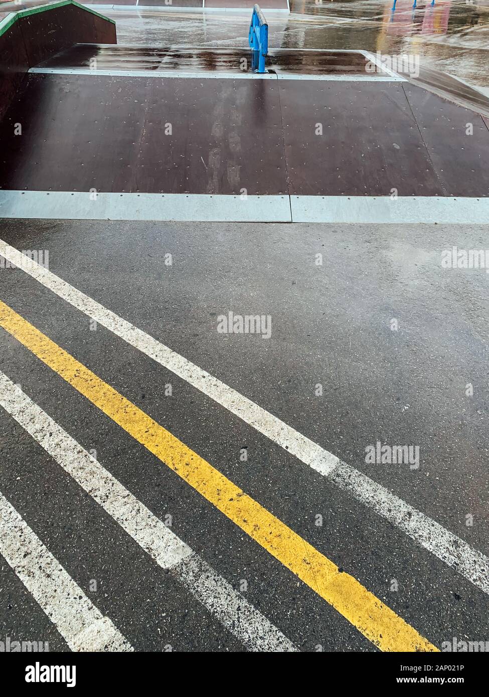 Roller playground ramp for skating at the rollers Stock Photo - Alamy