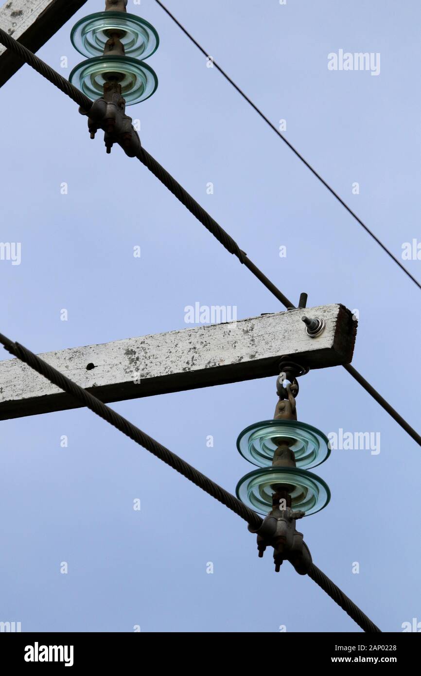 Power lines with glass power conductors that work as a buffer between ...