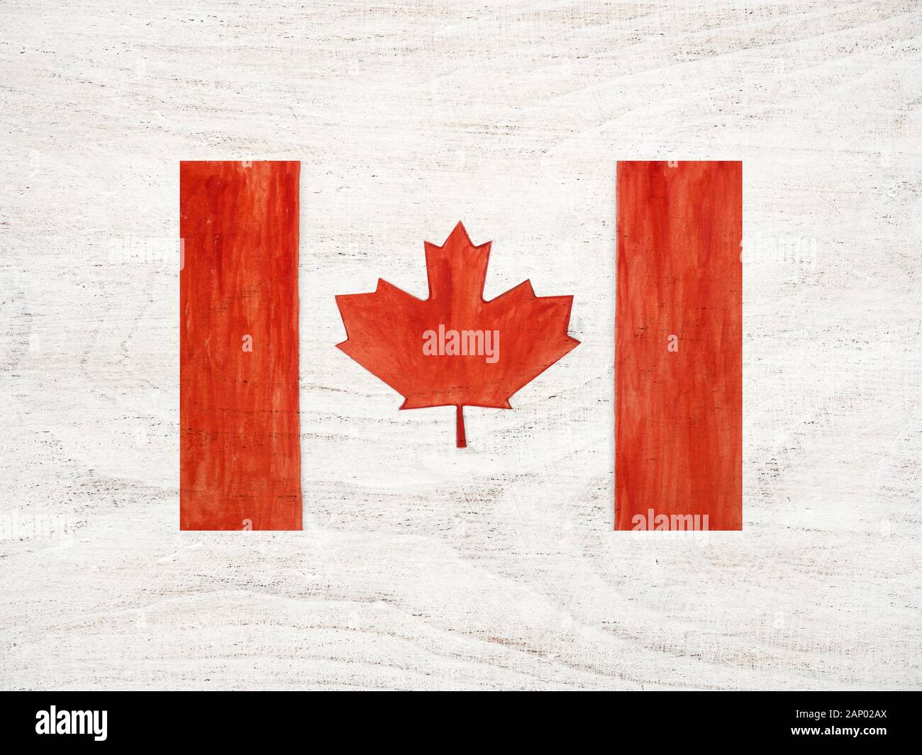 Beautiful drawing of the Canadian Flag. Closeup Stock Photo - Alamy