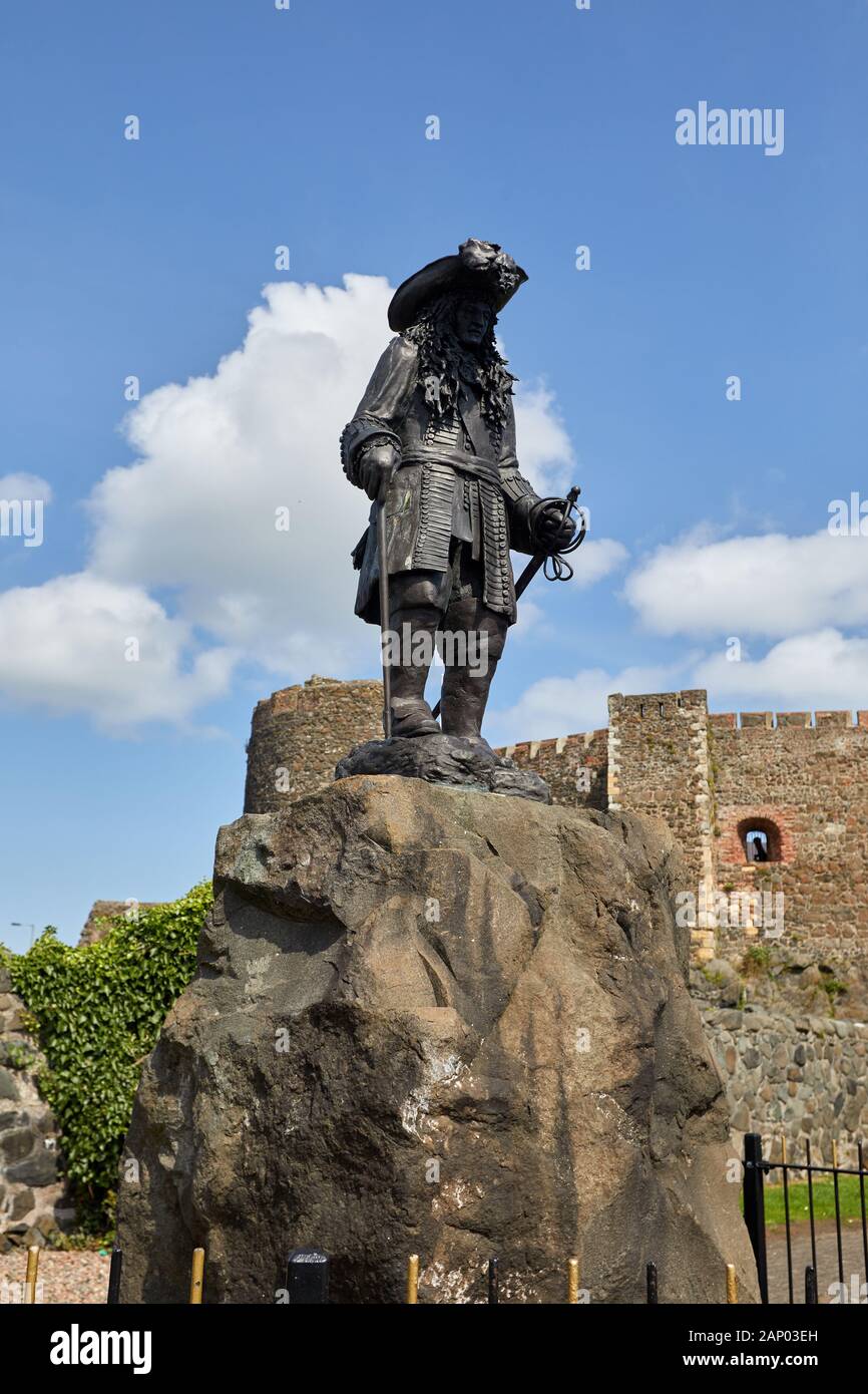 Statue of William of Orange outside Carrickfergus Castle, Co Antrim ...