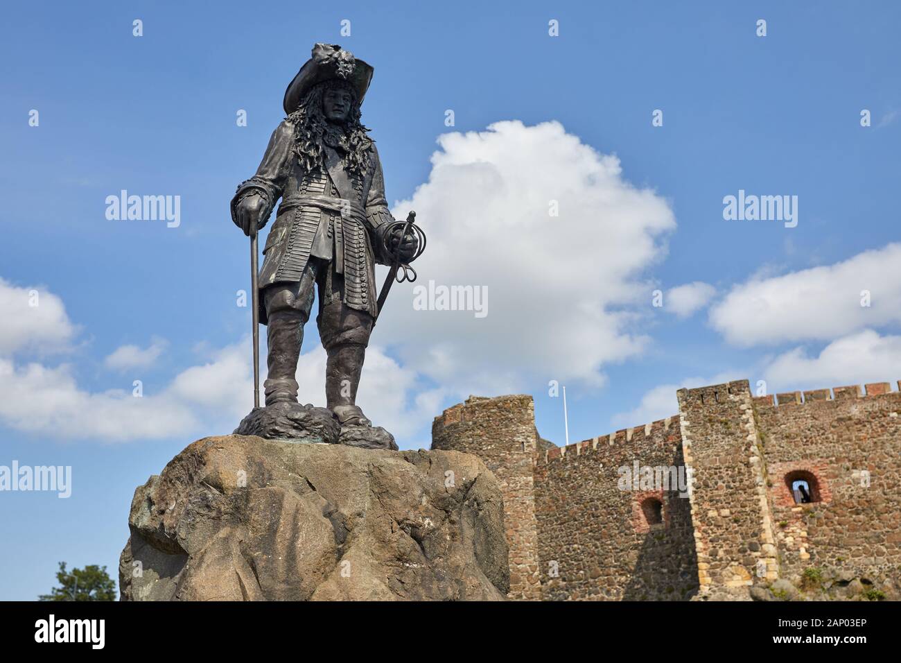 Statue of William of Orange outside Carrickfergus Castle, Co Antrim ...