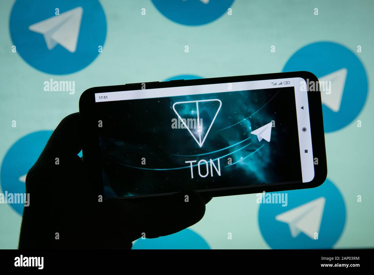 TON Telegram Open Network on a computer screen, Gram token Stock Photo ...