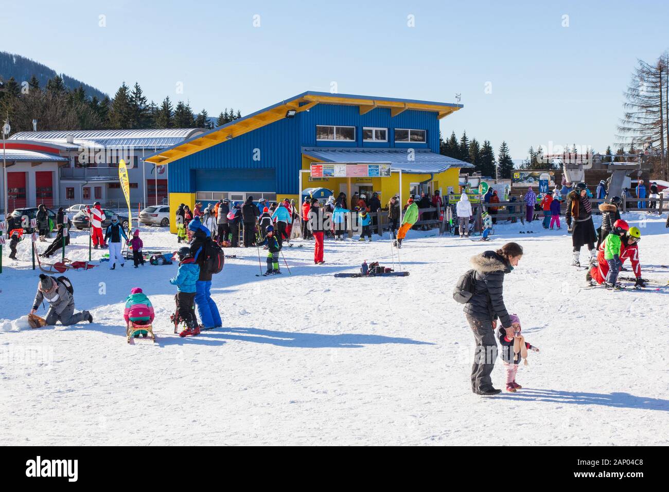 Semmering ski resort, Lower Austria, Viennese alps,Austria Stock Photo ...