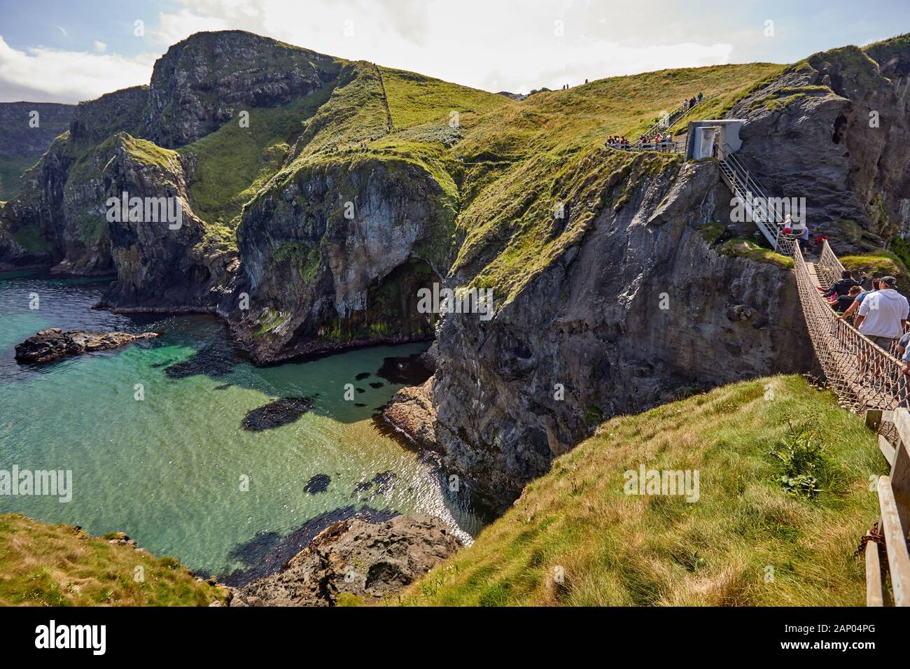Pathway To The Carrick A Rede Rope Bridge High Resolution Stock ...
