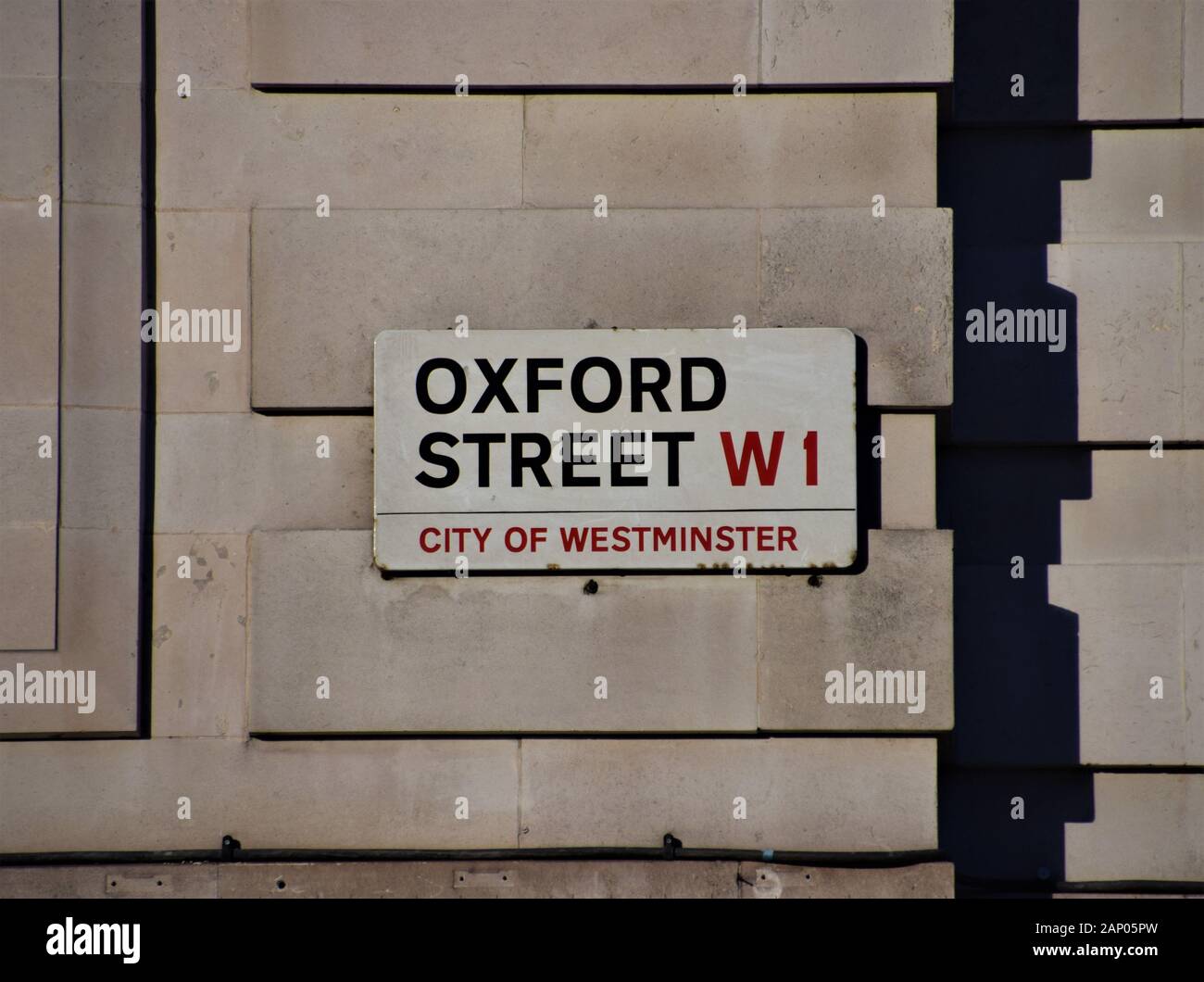 Oxford Street City of Westminster London sign detail Stock Photo - Alamy
