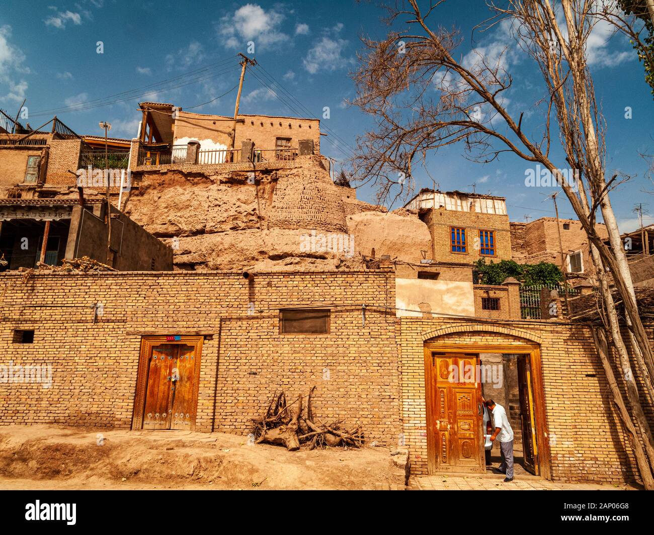 The old part of the oasis Kashgar, the capitol of Uigur culture with ...