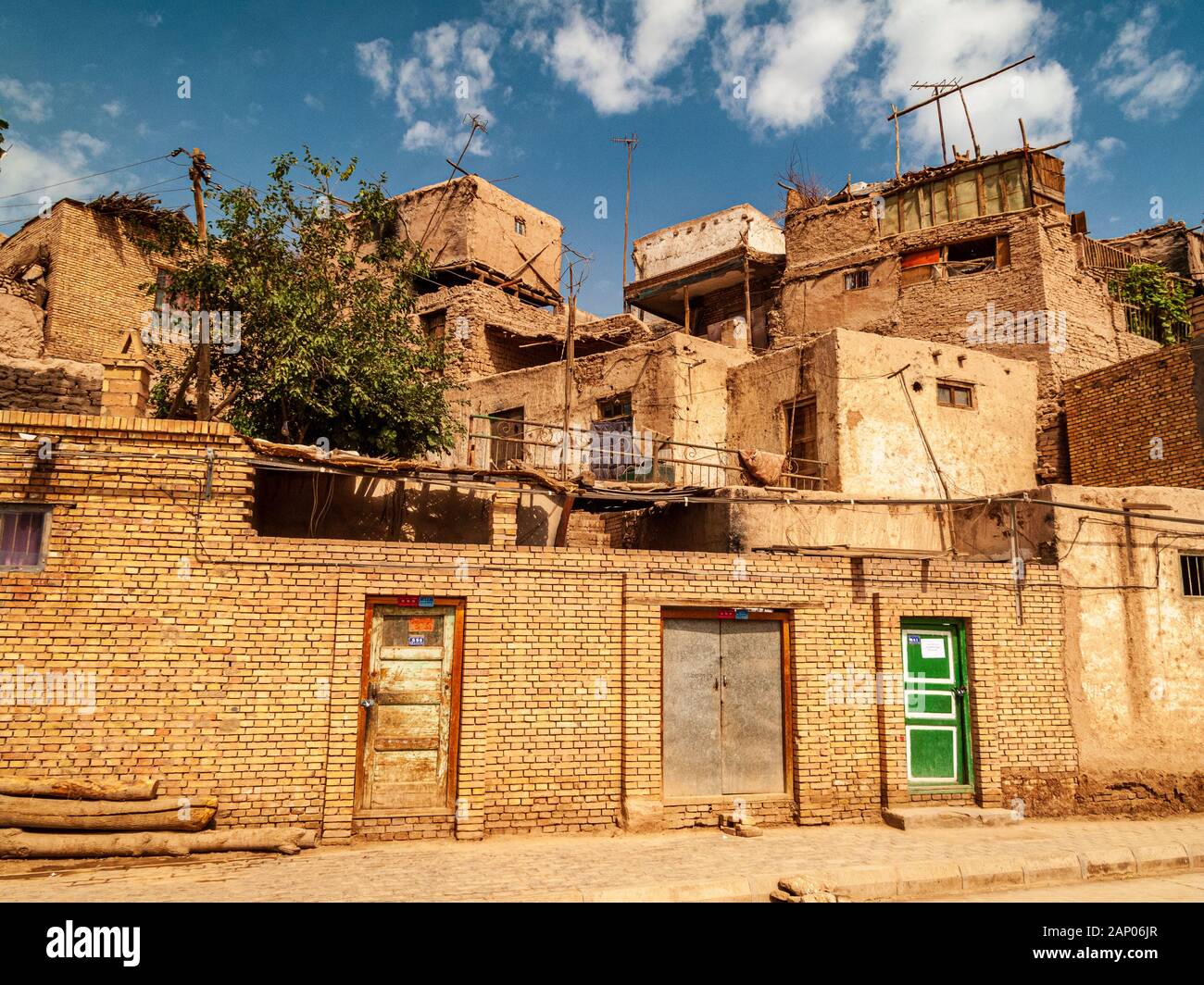 The old part of the oasis Kashgar, the capitol of Uigur culture with ...