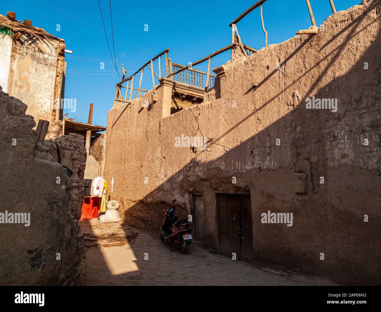 The old part of the oasis Kashgar, the capitol of Uigur culture with ...