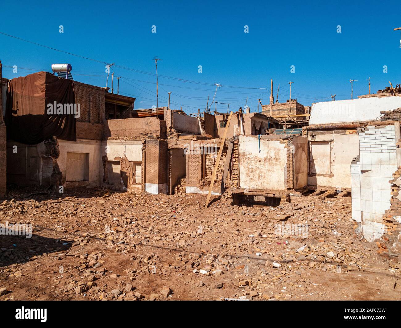 The old part of the oasis Kashgar, the capitol of Uigur culture with ...