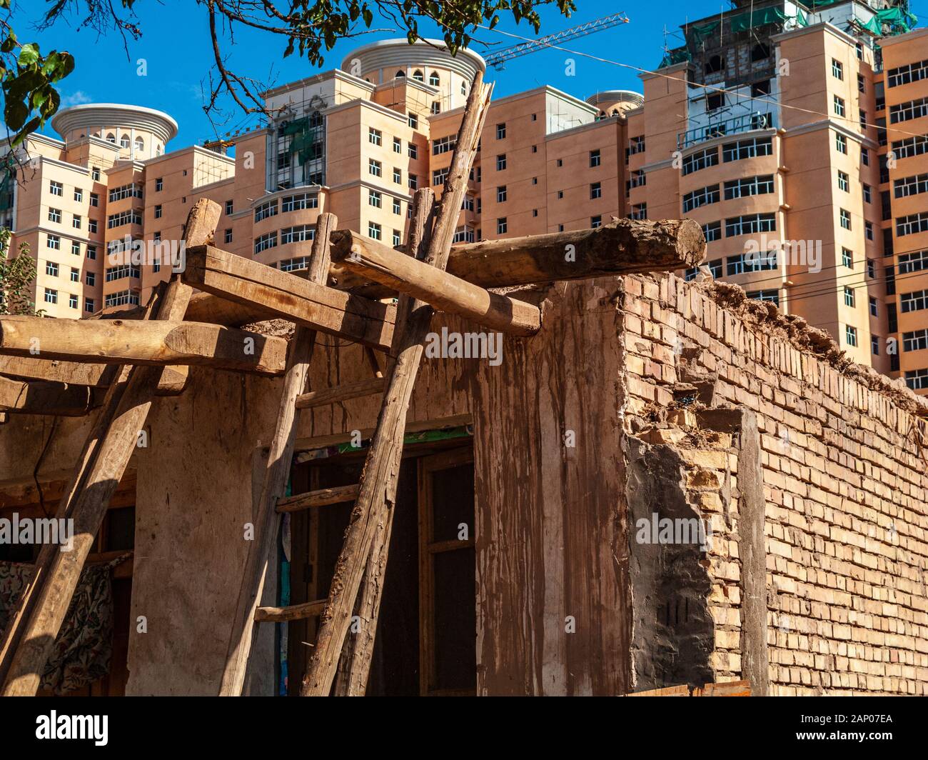 The old part of the oasis Kashgar, the capitol of Uigur culture with ...