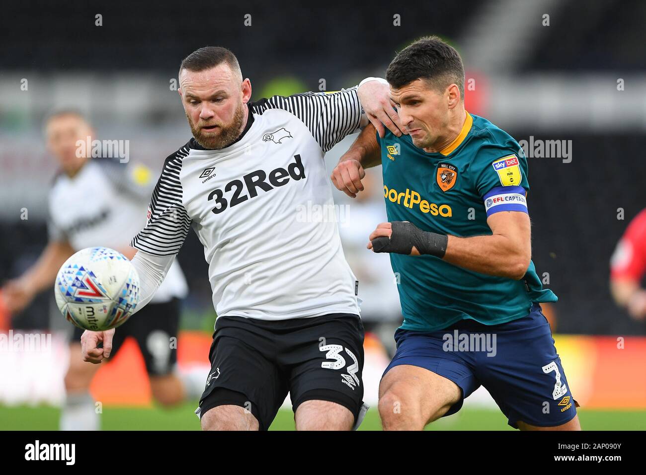 Wayne rooney of derby county battles hi-res stock photography and ...