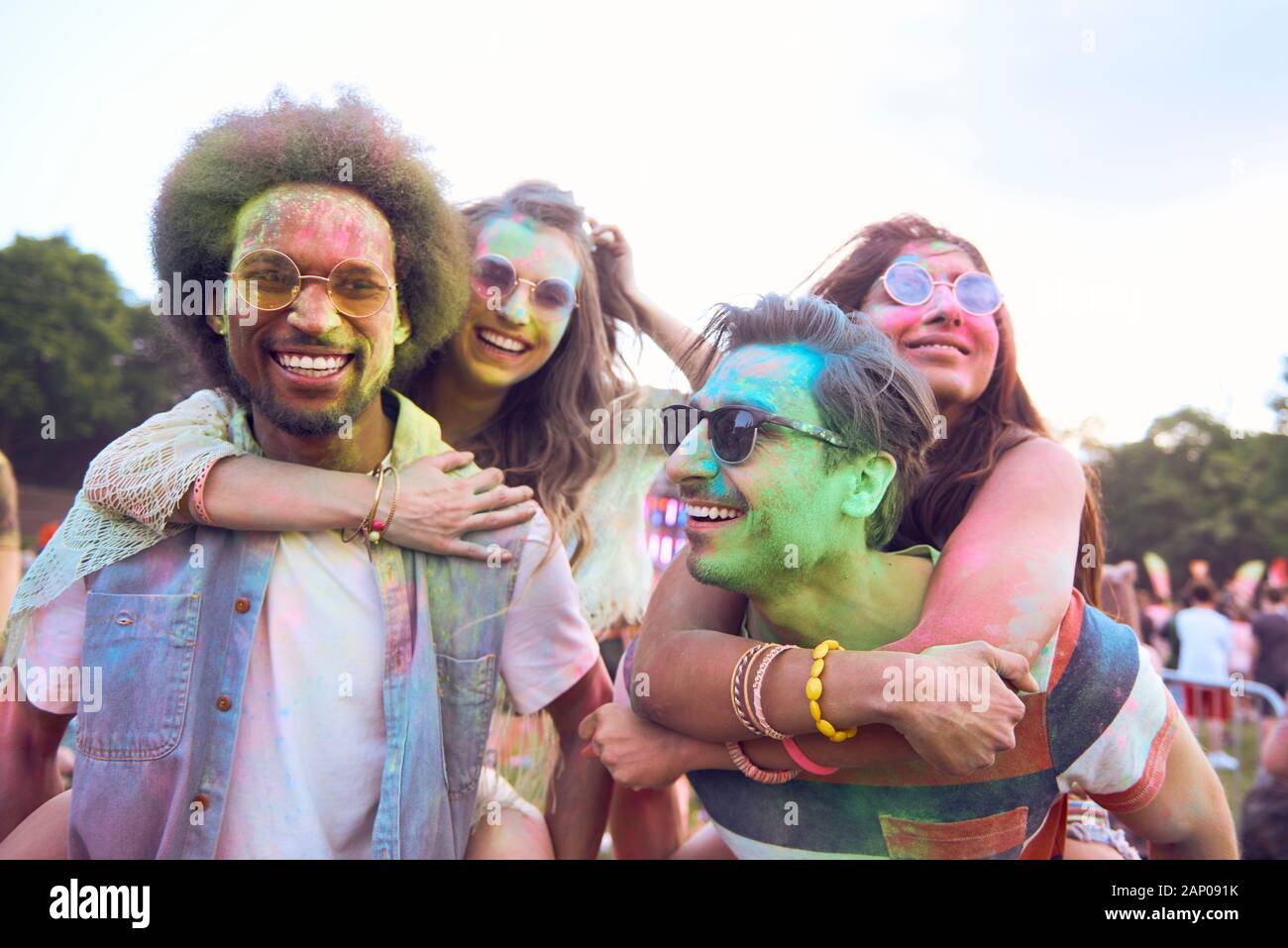 Two couples having great fun Stock Photo - Alamy