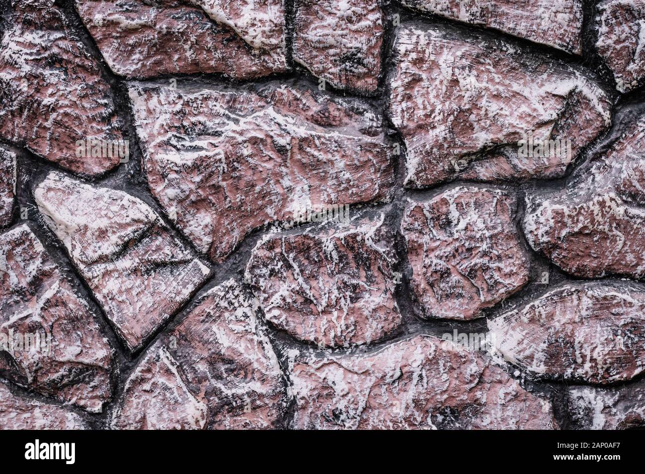 Old stone wall. Rock brown background. Interior decoration. Vintage ...