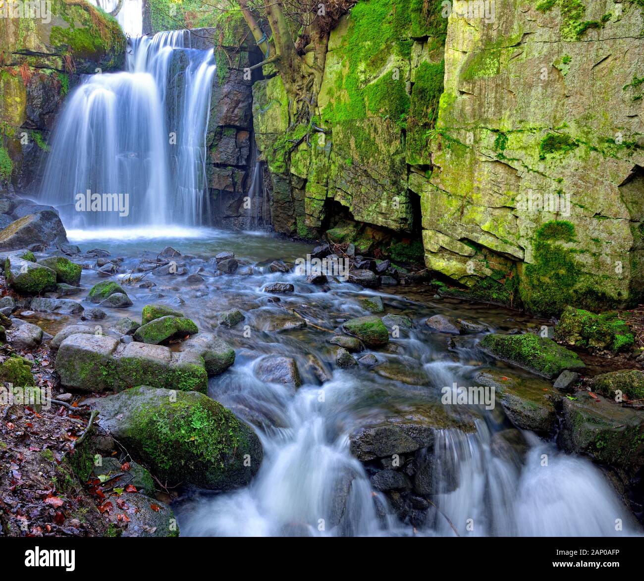 Lumsdale waterfall,Matlock,Derbyshire peak district,England ,UK Stock ...