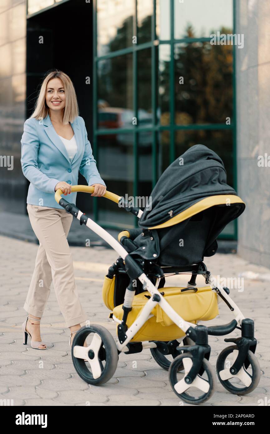 Lady Pushing A Pram High Resolution Stock Photography and Images - Alamy