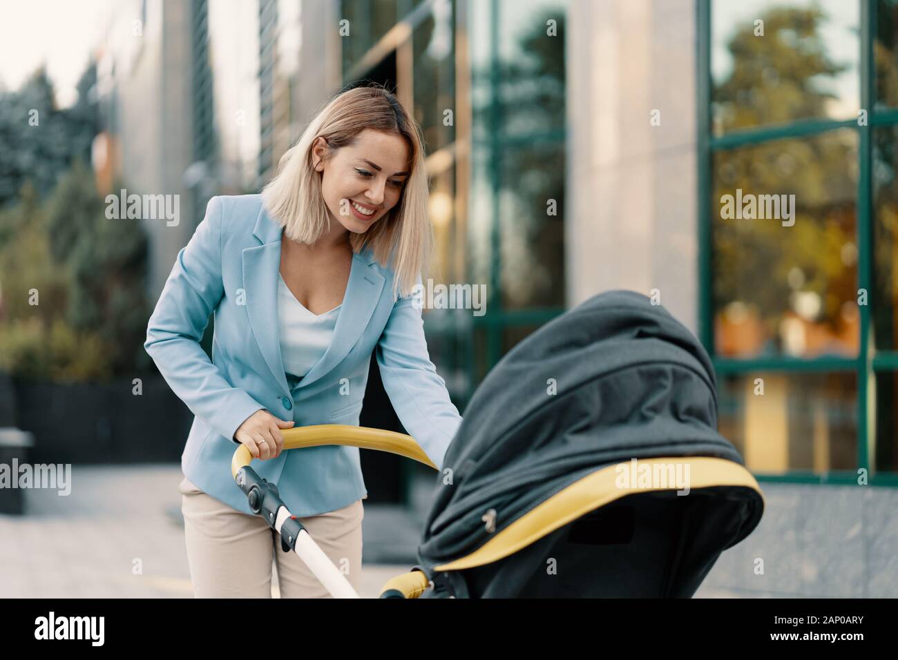 Lady Pushing A Pram High Resolution Stock Photography and Images - Alamy