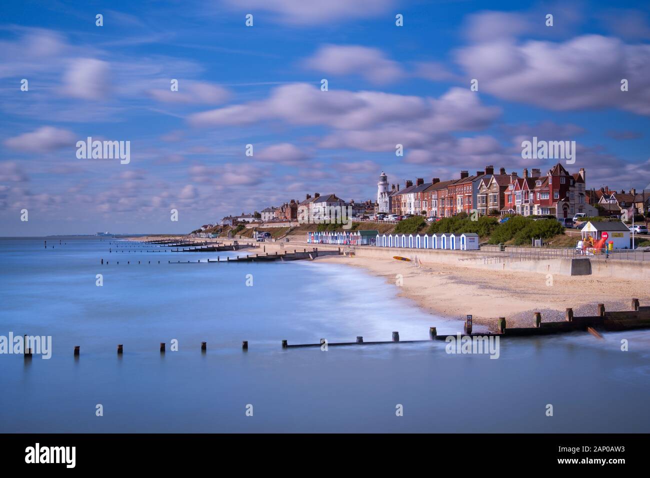 Southwold pier provides the best view of the town with its lighthouse ...