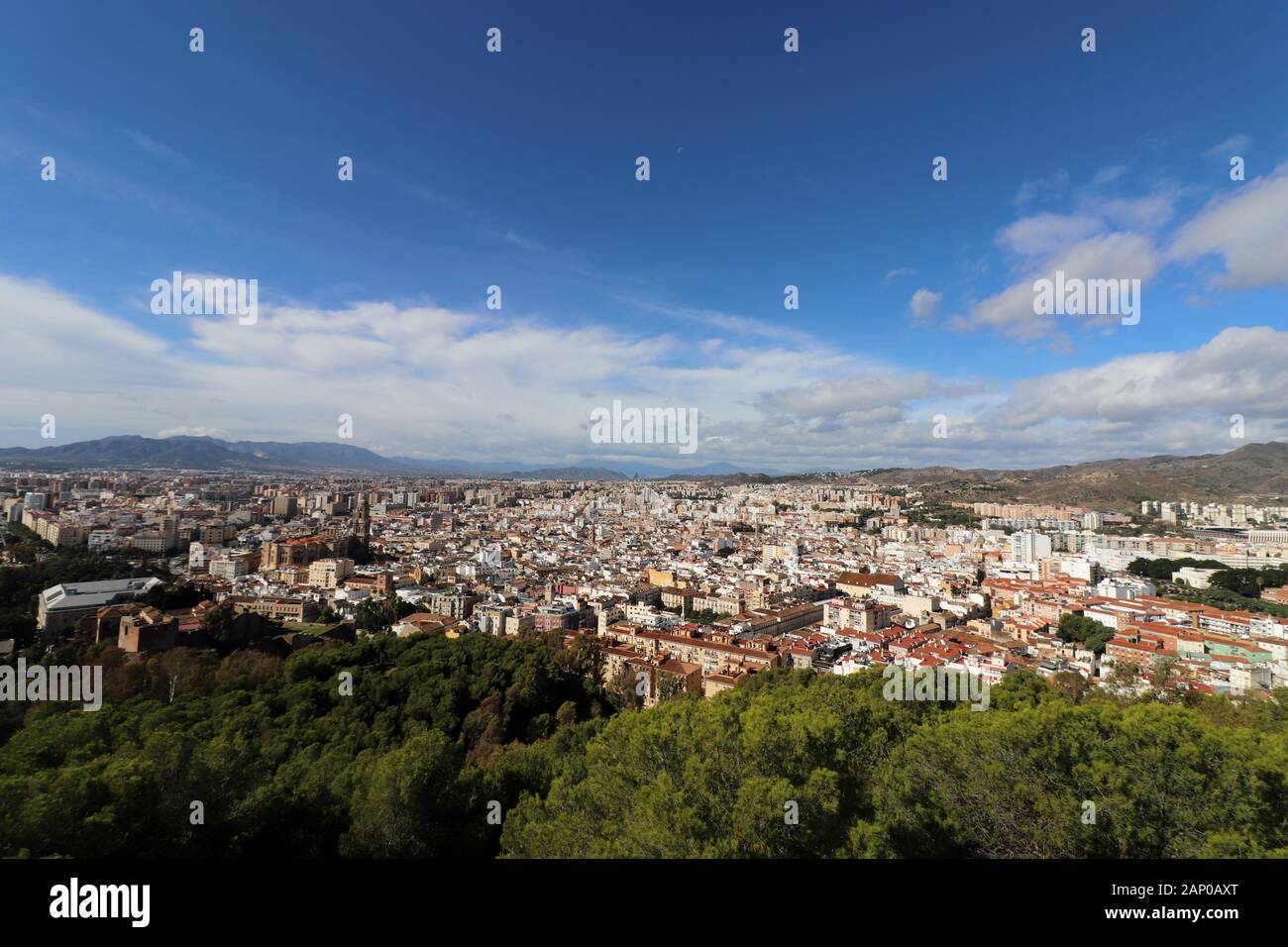 View over the city of Malaga Stock Photo - Alamy
