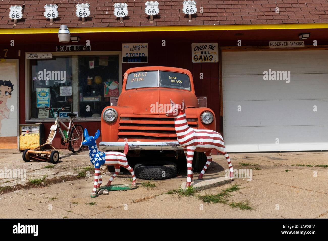 Williamsville, Illinois, USA - July 5, 2014: Detail of The Old Service ...