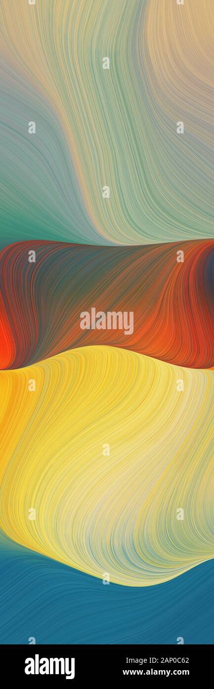 surreal banner design with tan, teal blue and sienna colors. good as ...