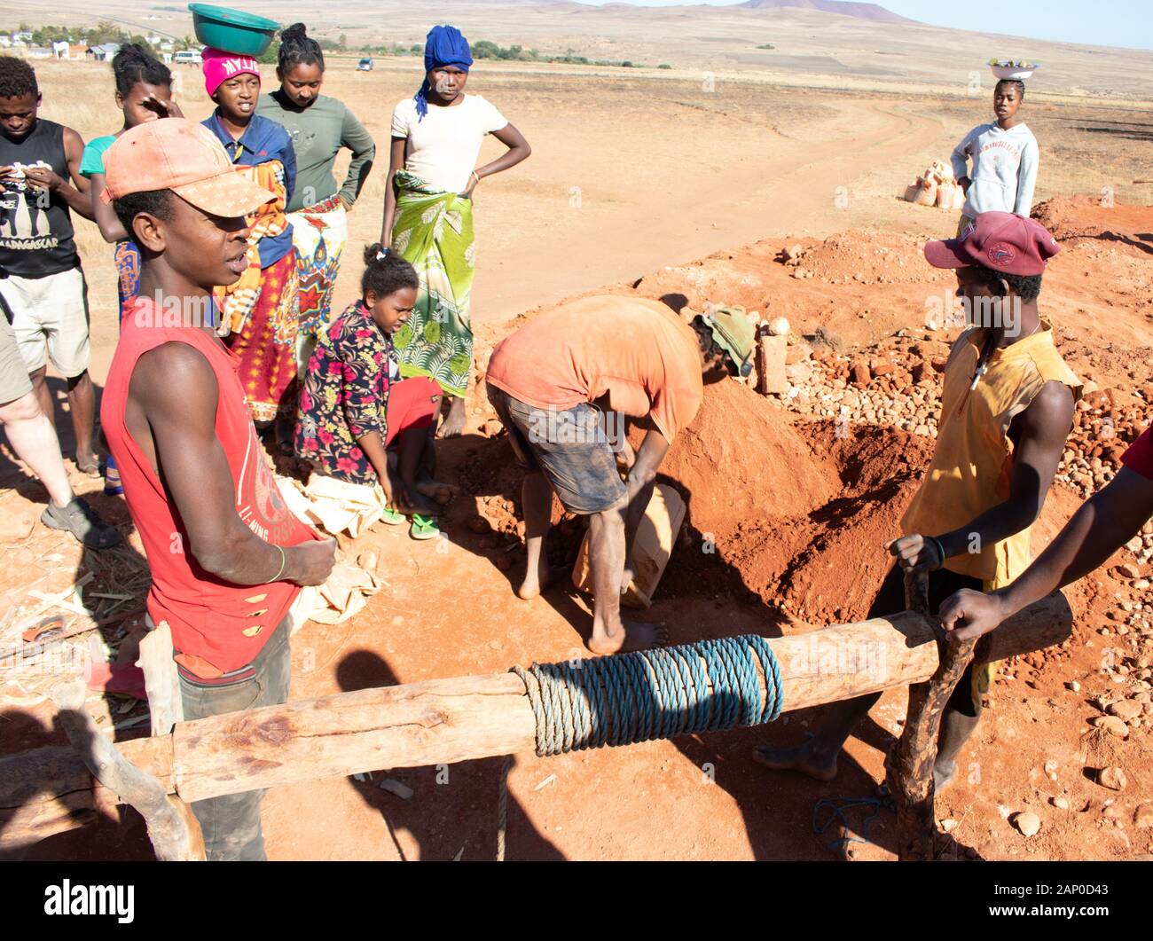 Mining by hand, looking for sapphires Stock Photo - Alamy