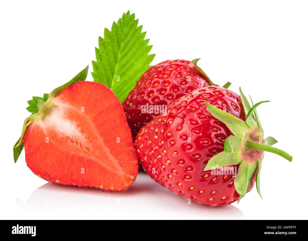 Strawberry isolated on white background. Clipping Path Stock Photo - Alamy