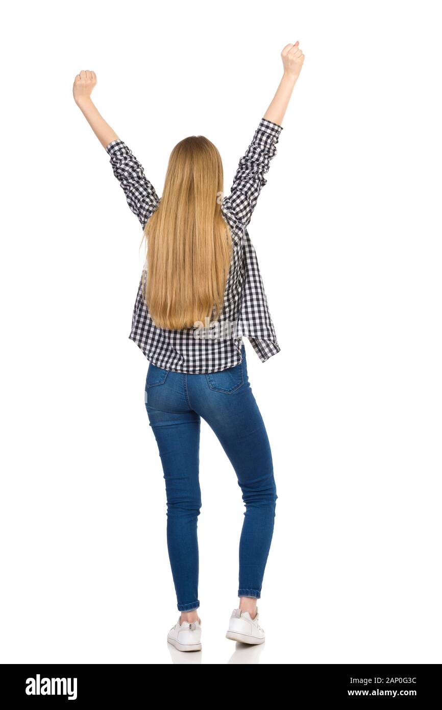 Teenager girl rear view Cut Out Stock Images & Pictures - Alamy