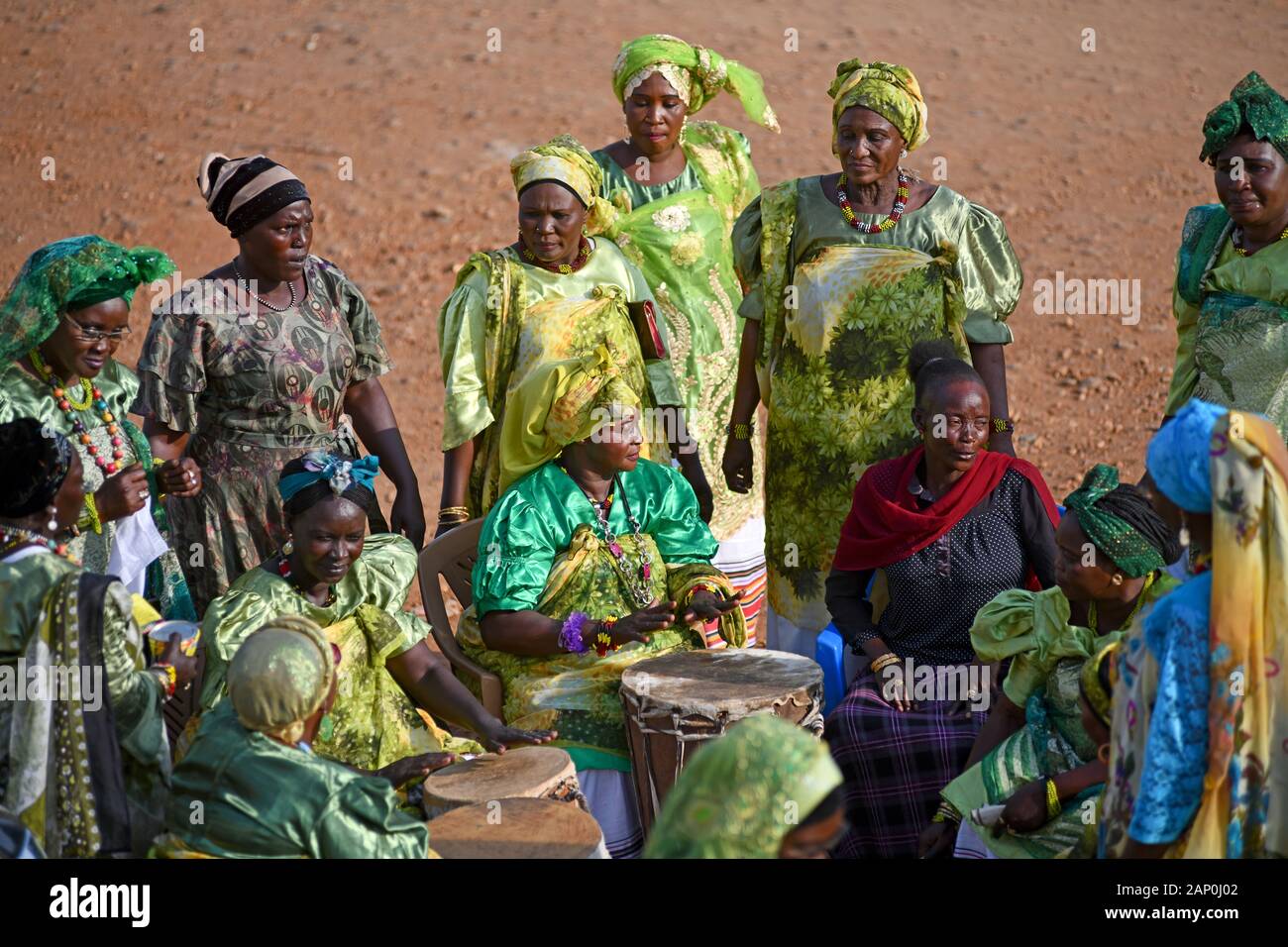 Members of a Nubian singing and dance group at the Orupaap Nature Arts ...