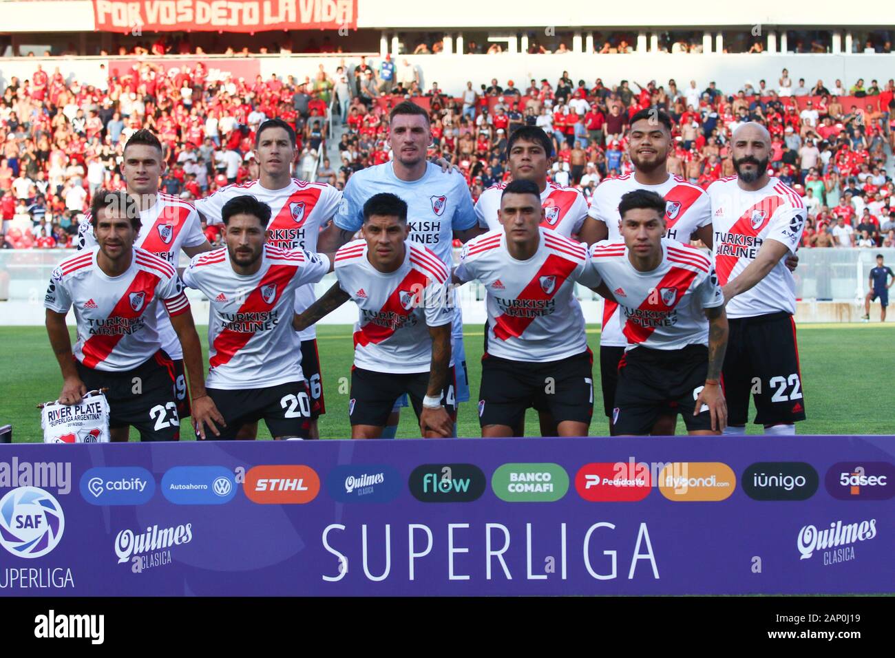 BUENOS AIRES,19.01.2020: Team of River Plate before the match between ...