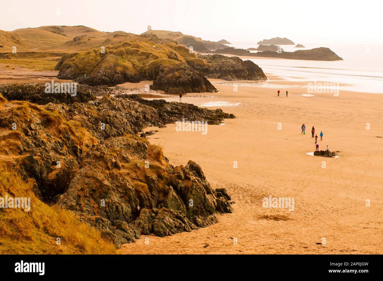 A view across Anglesey beach Stock Photo - Alamy