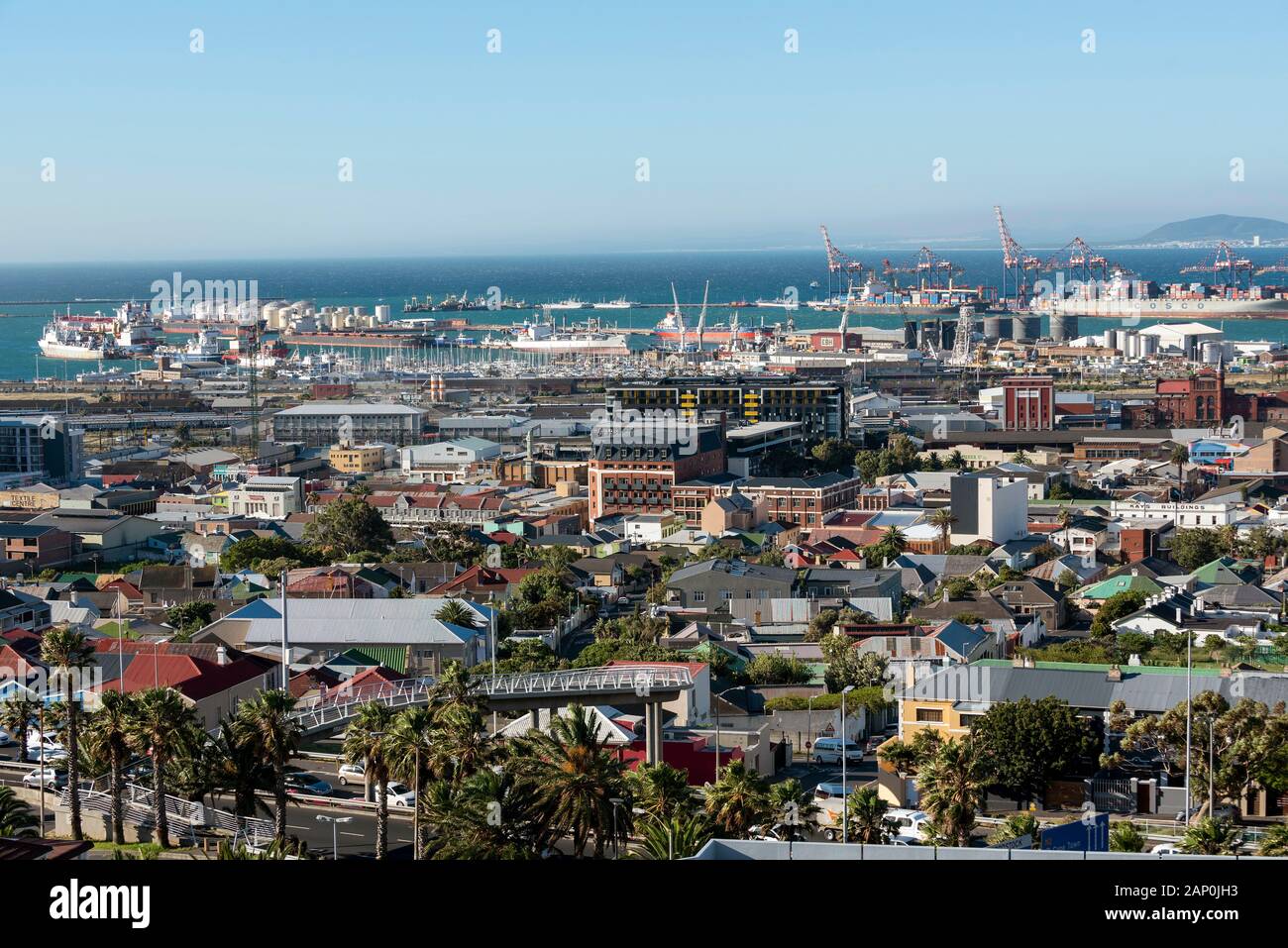 Cape Town docks. December 2019. An overview of Cape Town port and docks ...