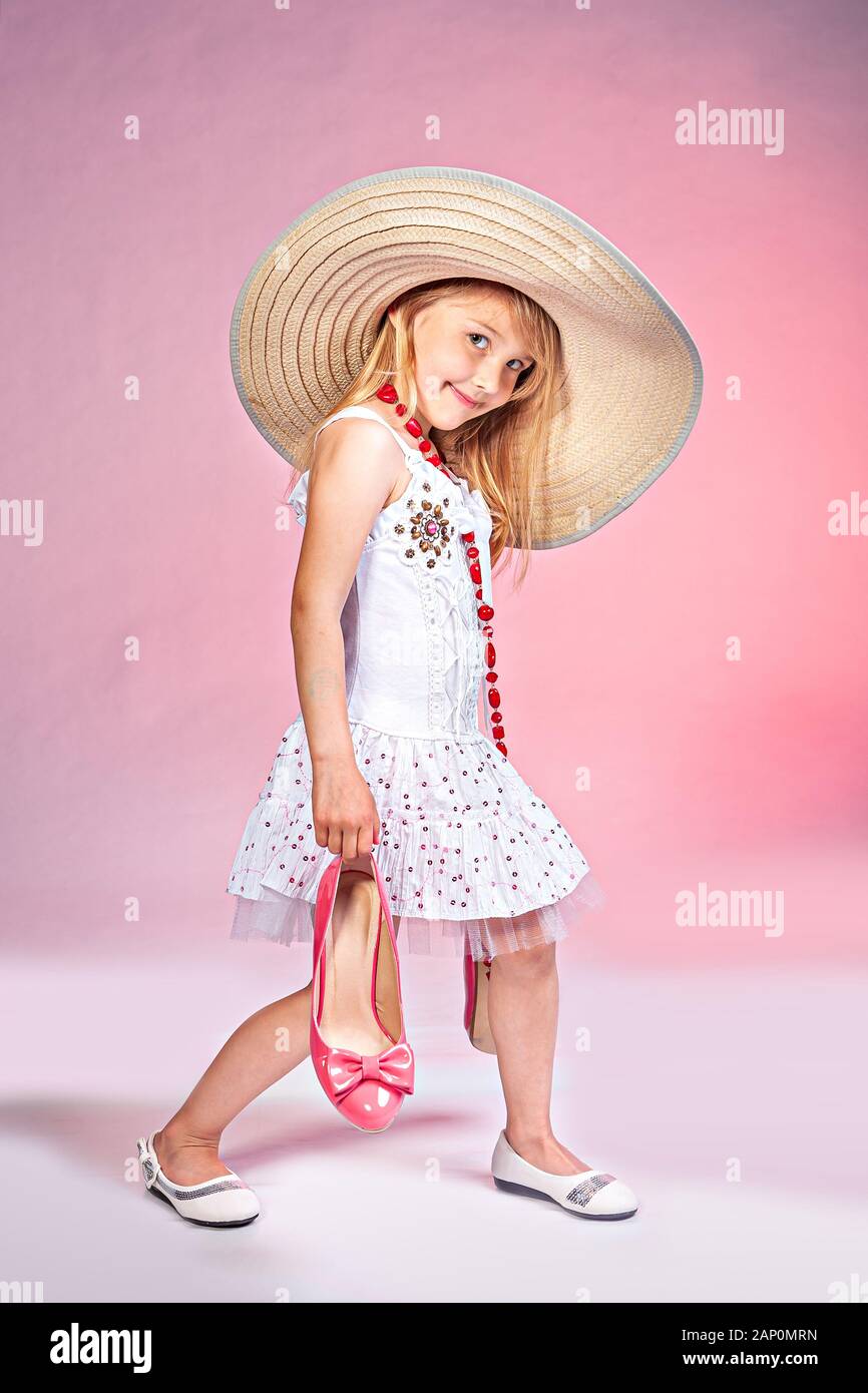 portrait of young girl as a fashion model on the stage Stock Photo - Alamy