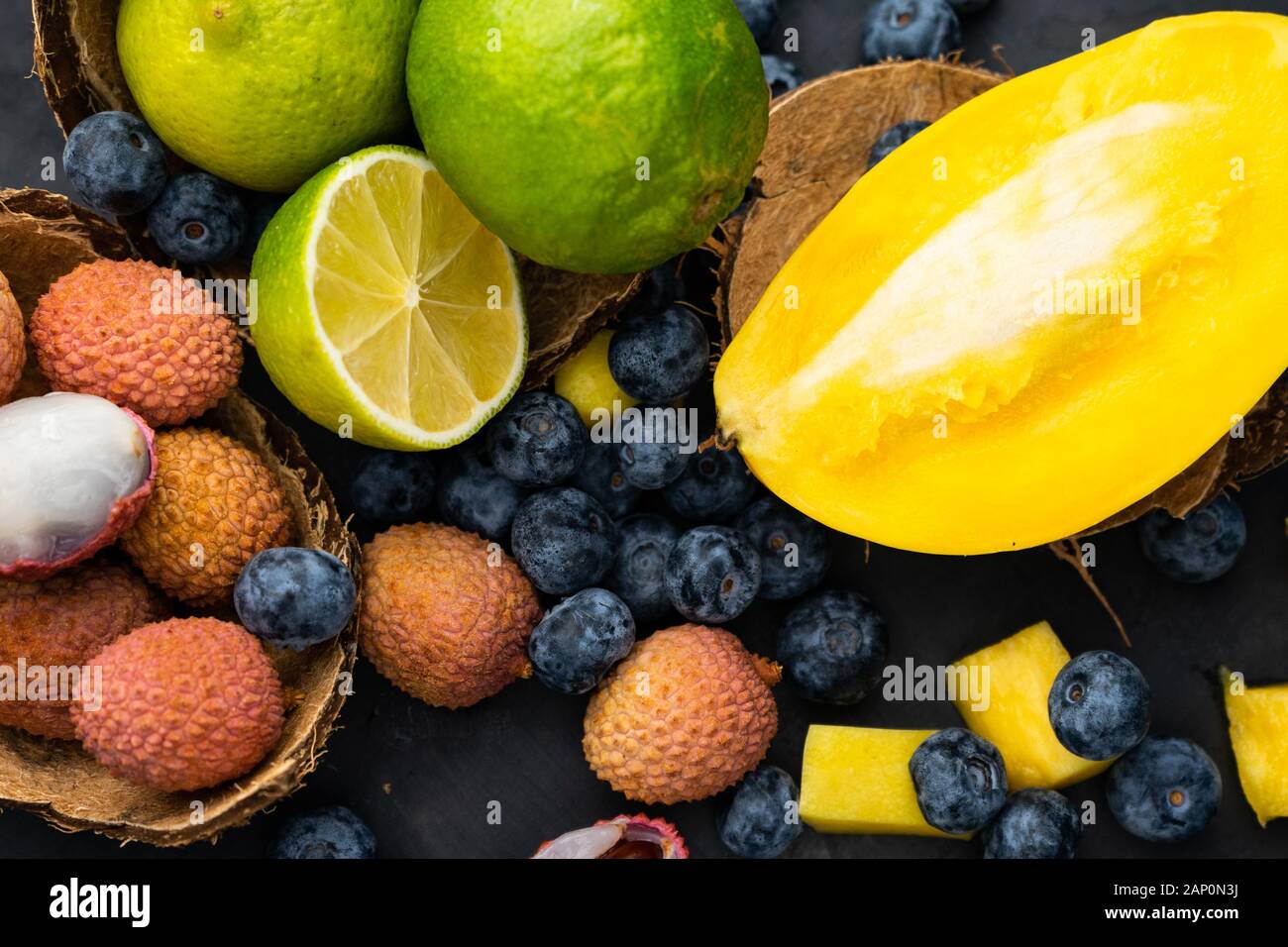 Tropical banana mango cutout hi-res stock photography and images - Alamy