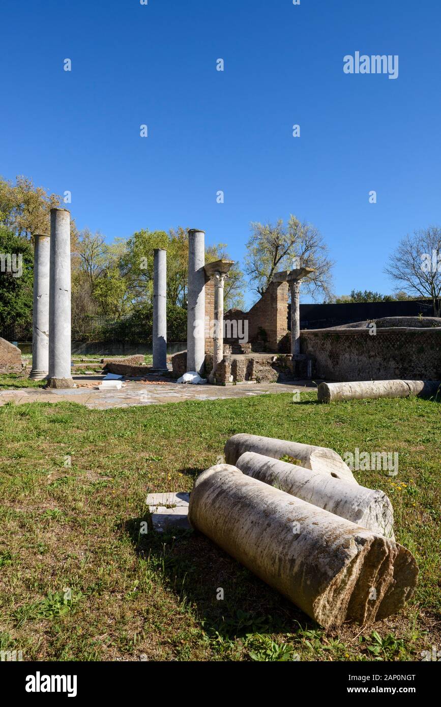 Rome. Italy. Ostia Antica. Remains of the Synagogue, ca. mid 1st ...