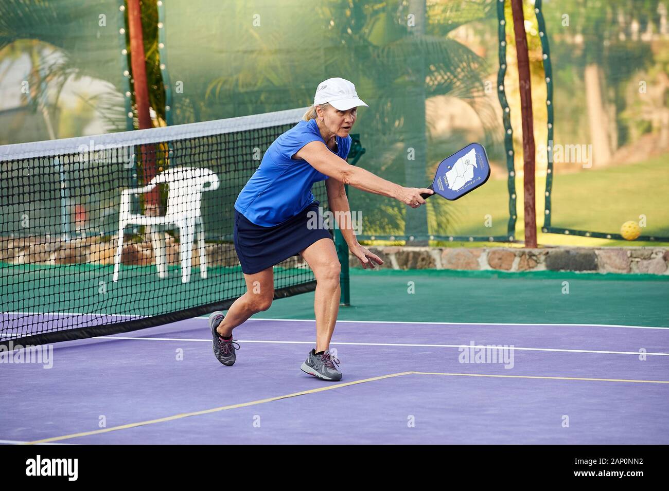 Pickleball players San Juan Cosala, Racquet club, Jalisco, Mexico Stock ...