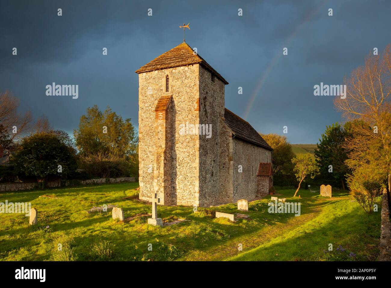 West sussex rural landscape historic saxon architecture hi-res stock ...