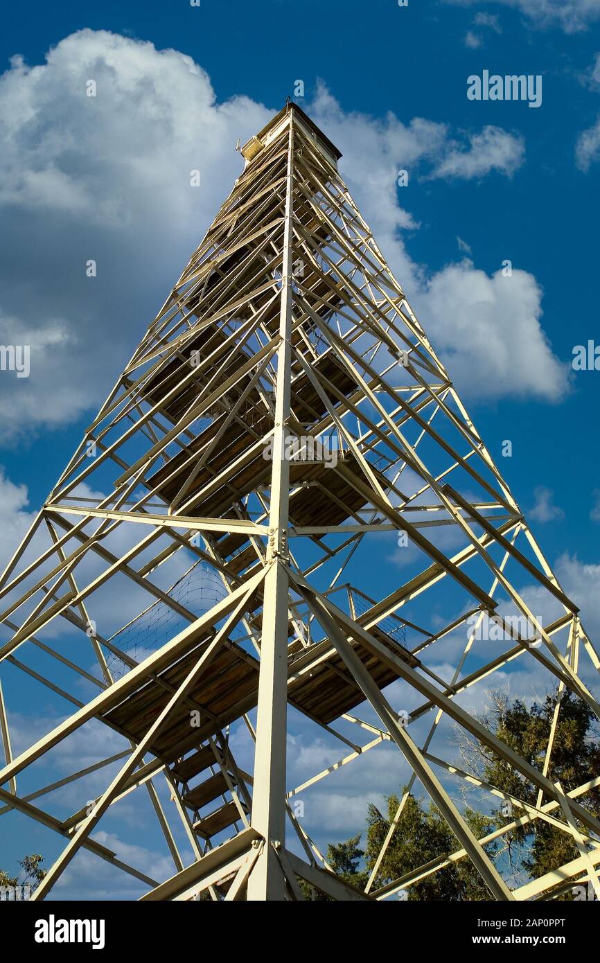 Fire tower Into Sky Stock Photo - Alamy