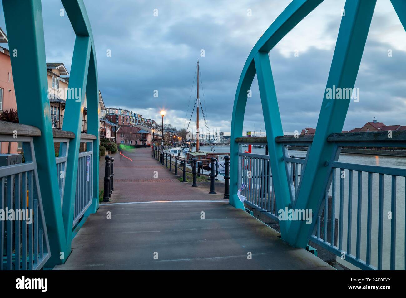 Dawn at Bristol Harbour, England Stock Photo - Alamy