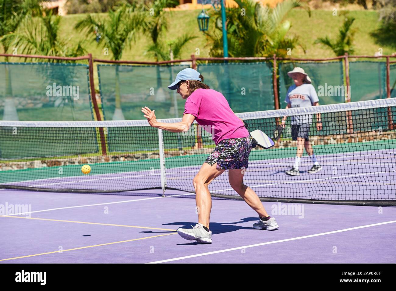 Pickleball players San Juan Cosala, Racquet club, Jalisco, Mexico Stock ...