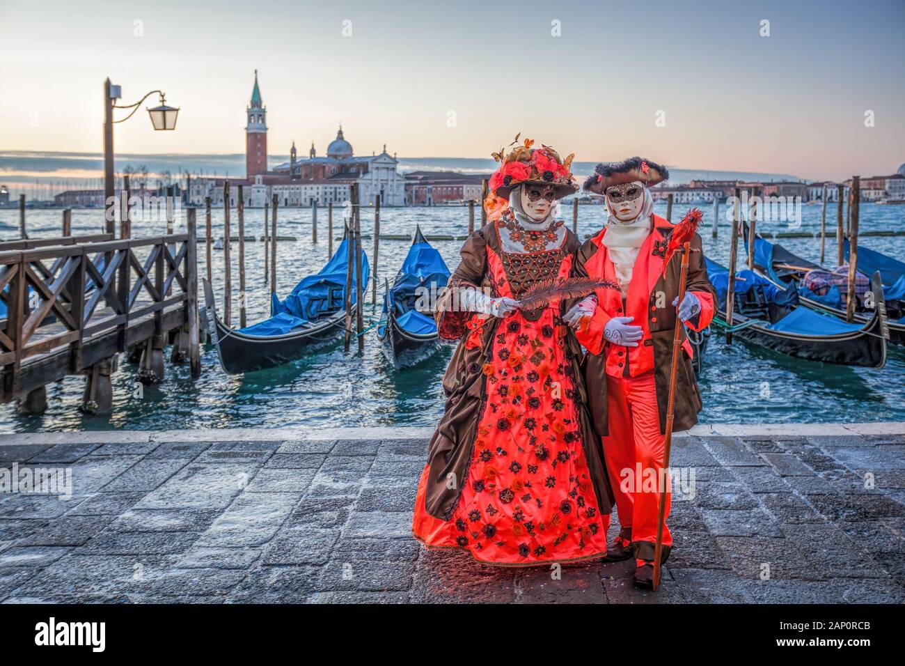 Colorful carnival masks at a traditional festival in Venice, Italy ...
