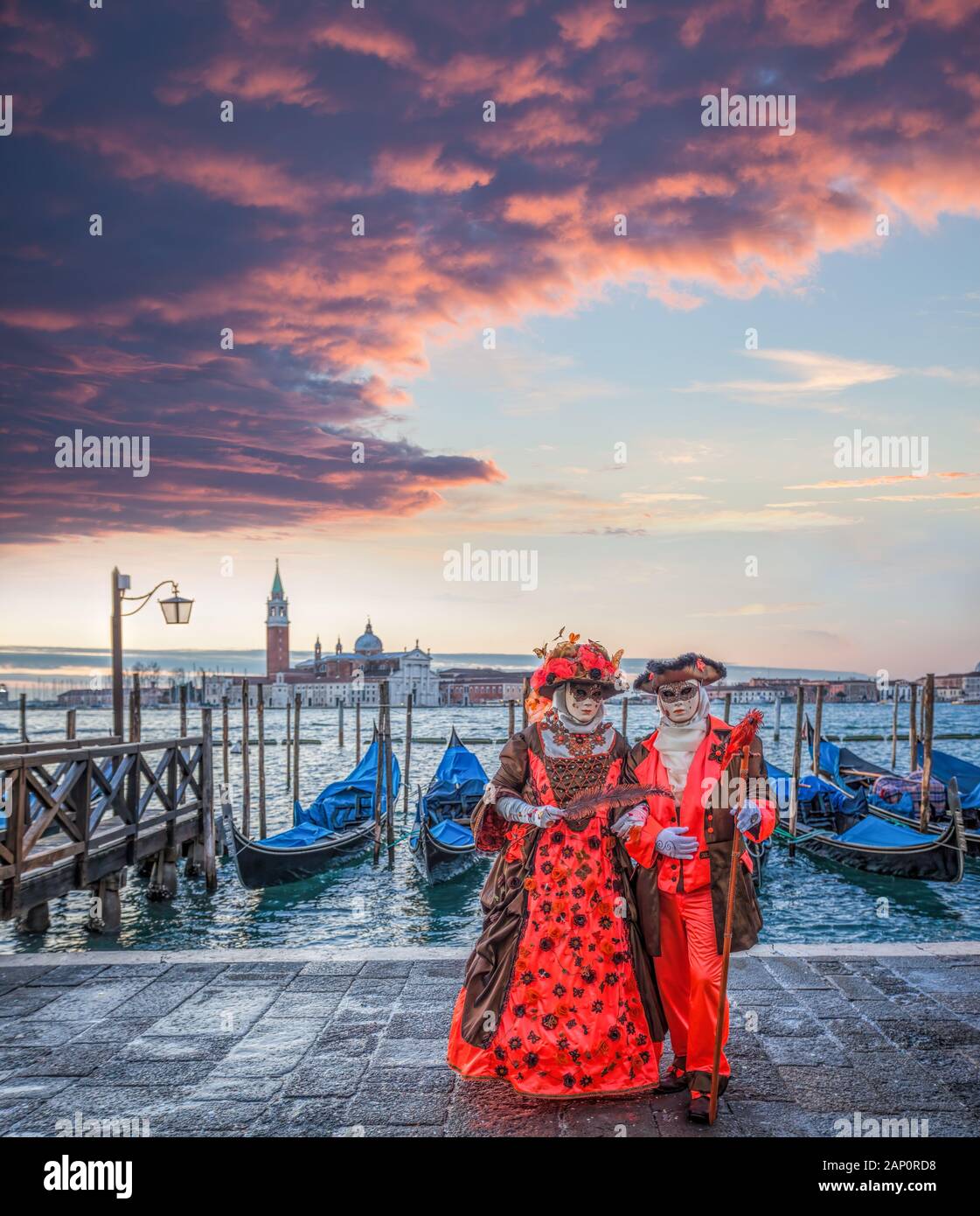 Colorful carnival masks at a traditional festival in Venice, Italy ...
