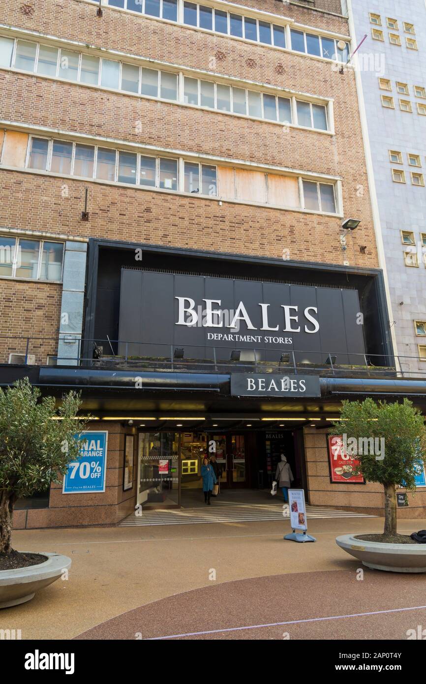Bournemouth, Dorset, UK. 20th January 2020. Beales Department Store ...