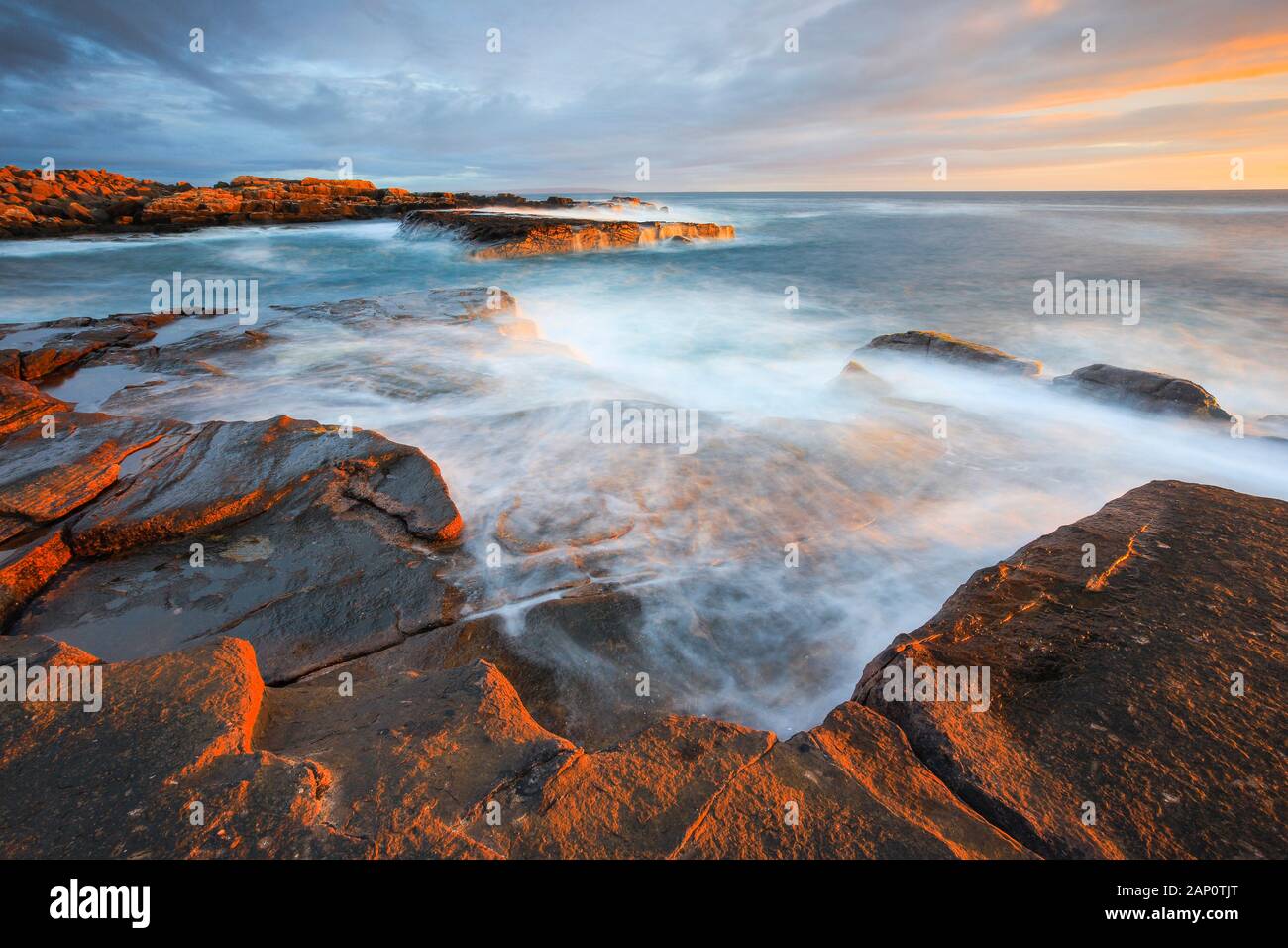 Rocky beach on the Scottish coast near Reiff. Scotland Stock Photo - Alamy