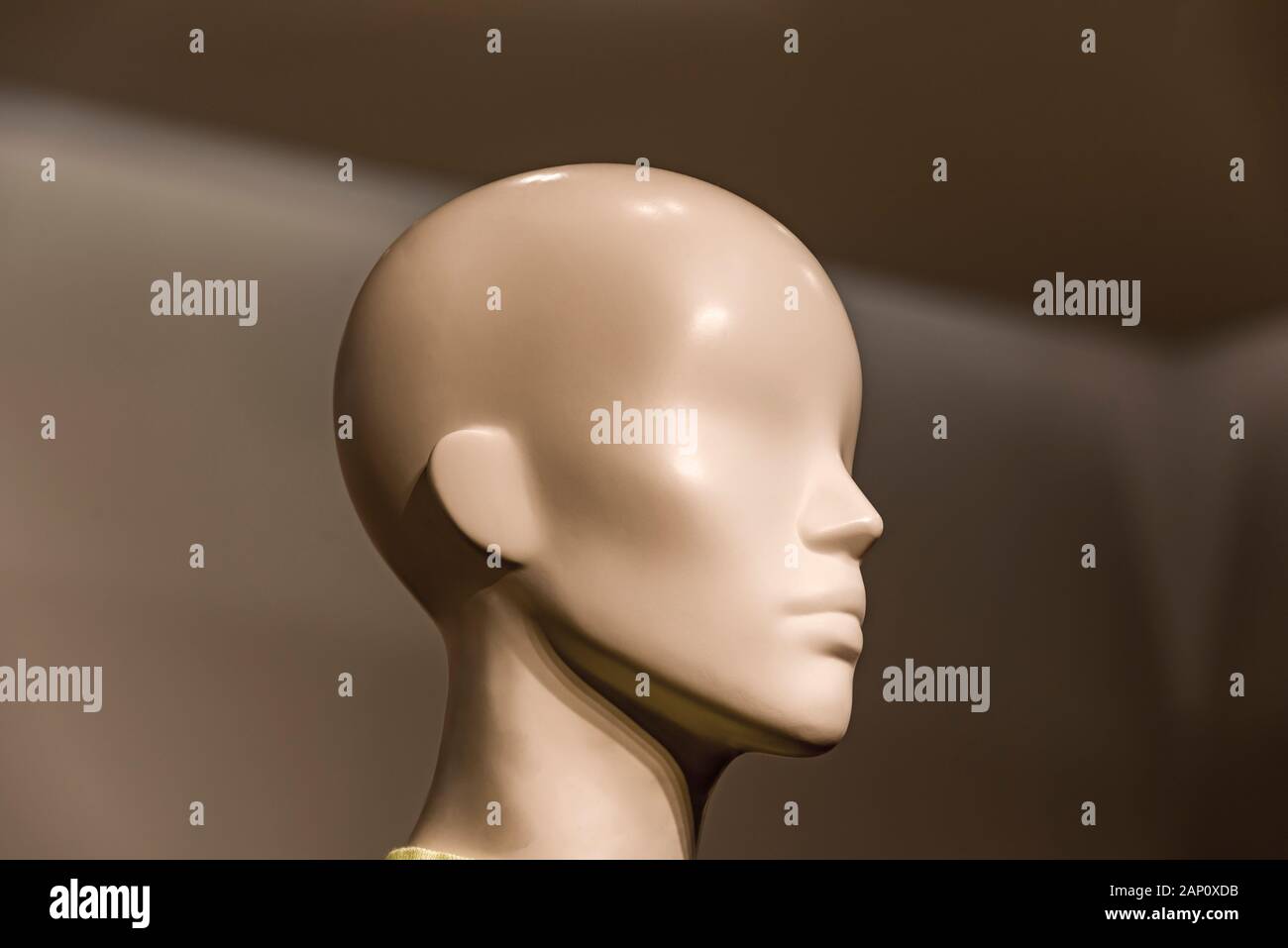 Head of a white mannequin at store background mannequin head Stock ...