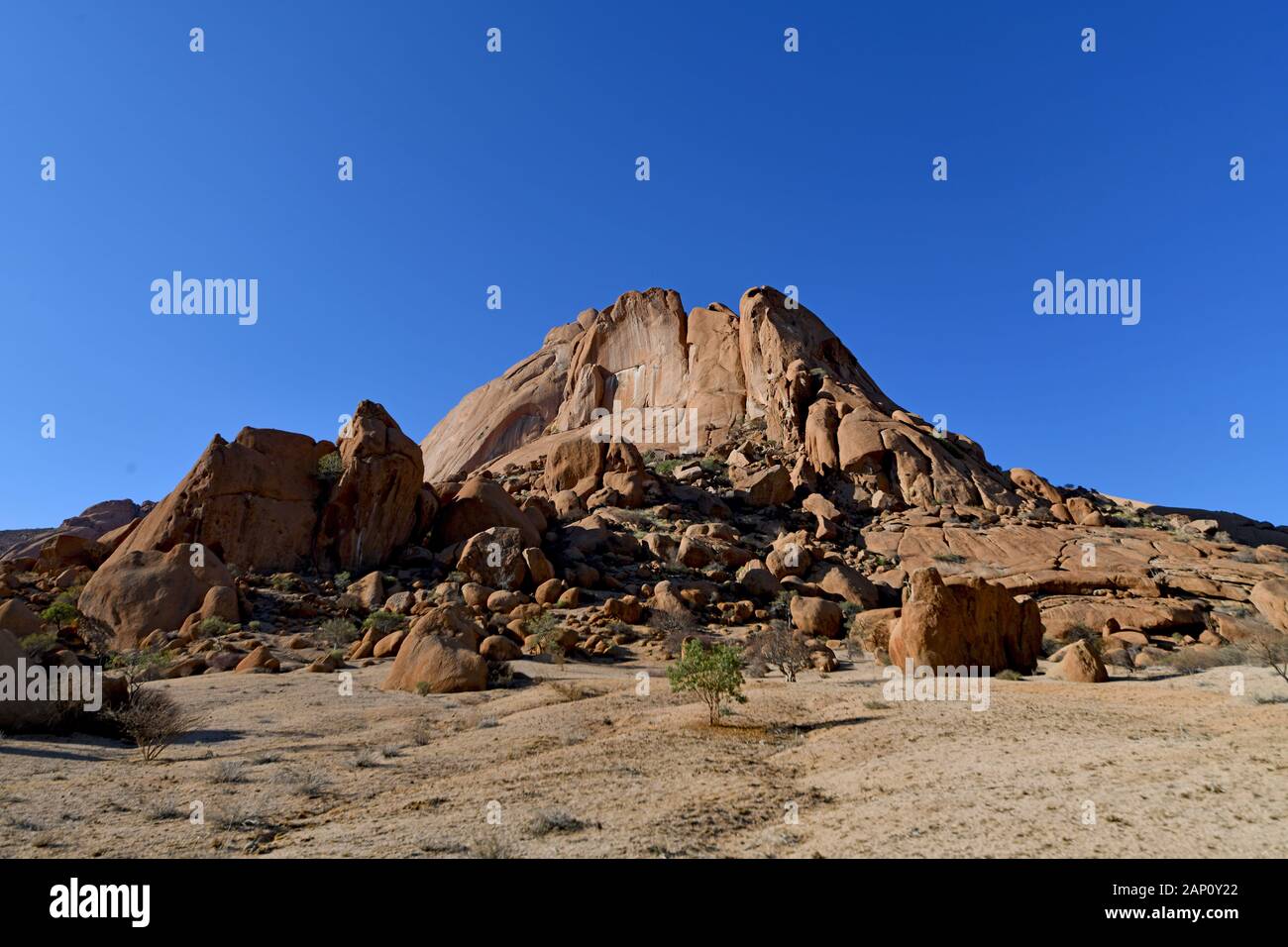 Rock formations in the Namibian Spitzkoppe area, taken on 02.03.2019 ...