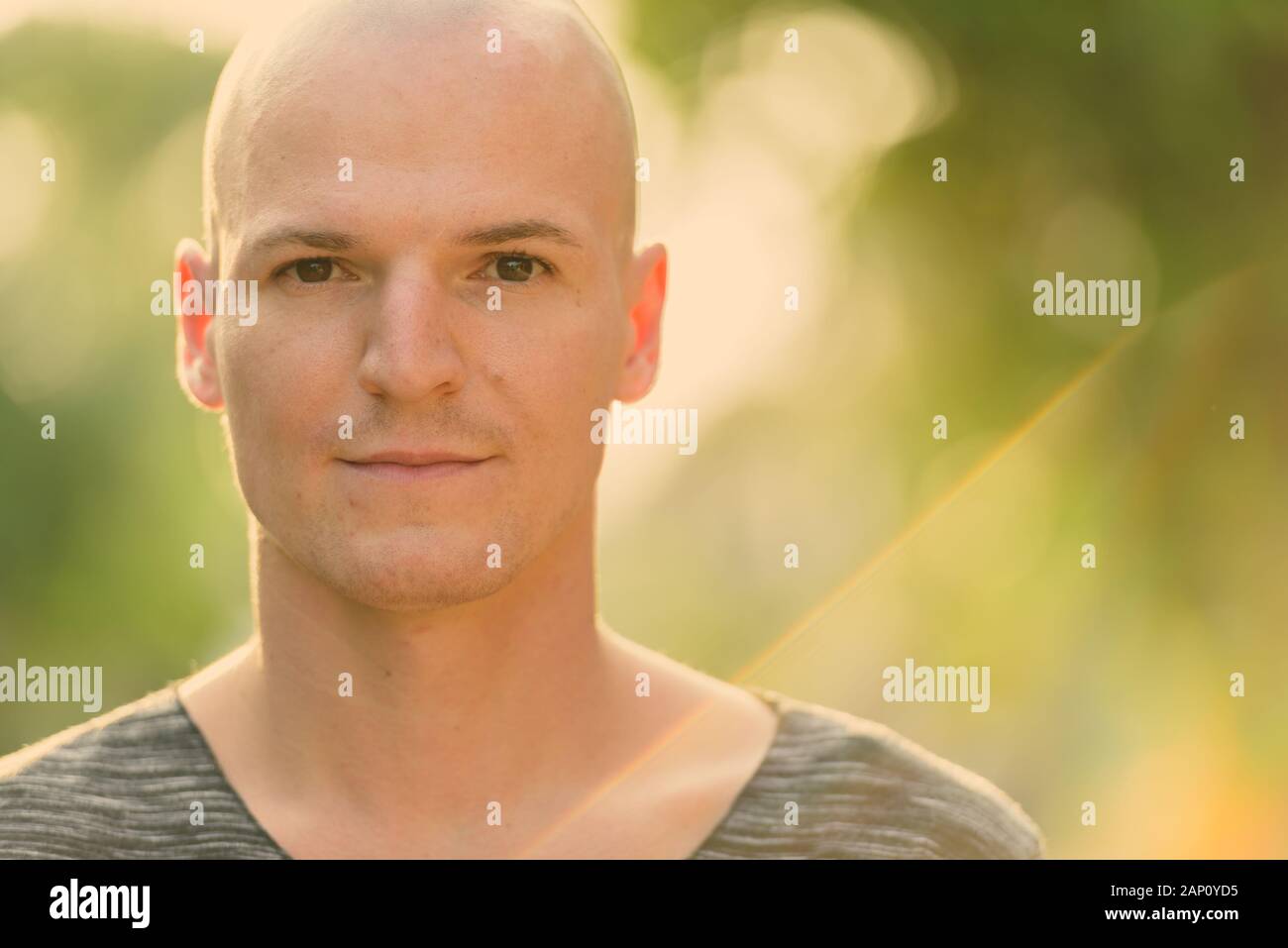 Handsome balding young man in hi-res stock photography and images - Alamy